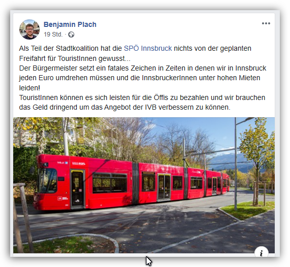 Innsbrucker Öffis – SPÖ wusste nichts - UnserTirol24